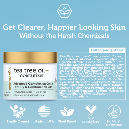 Buy Tea Tree Cream for Oily Skin: Tea Tree Moisturizer - Era Organics
