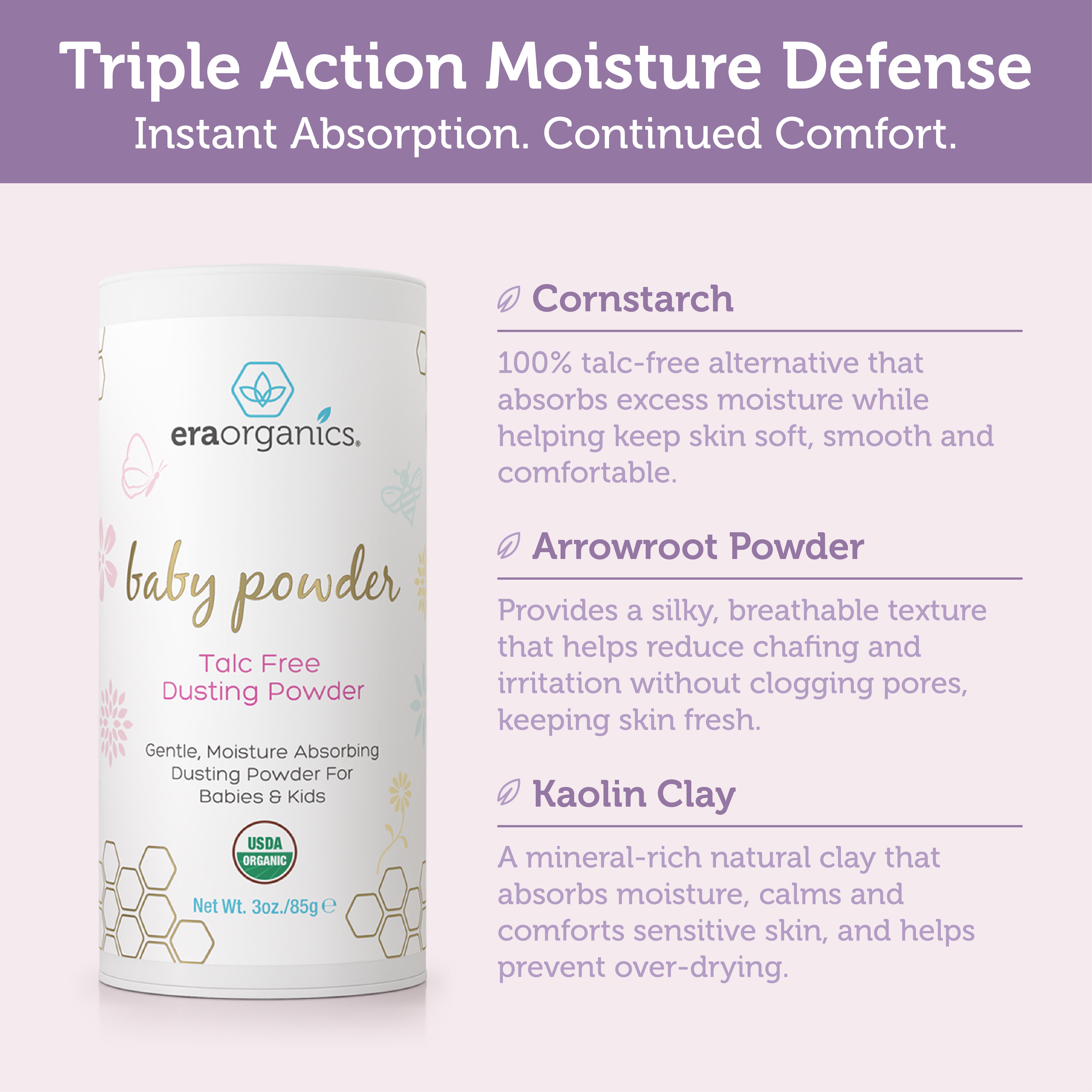 Buy Talc Free Organic Baby Powder - Era Organics